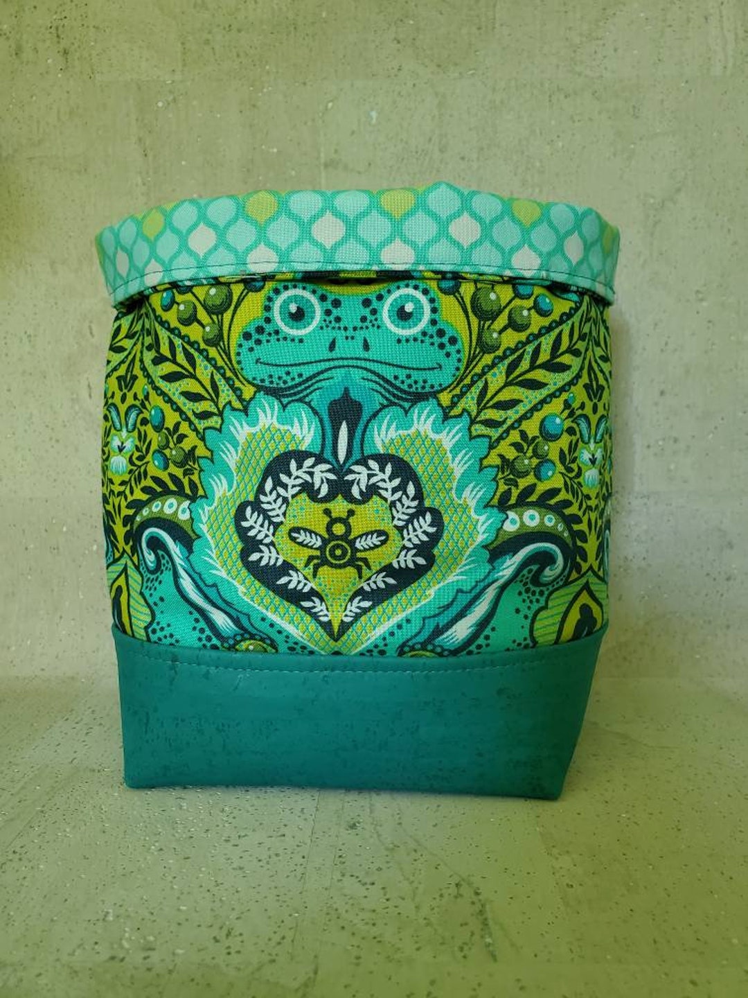 Sewing Room Organizer, Sewing Basket, Tula Pink Basket, Cork Bottom ...