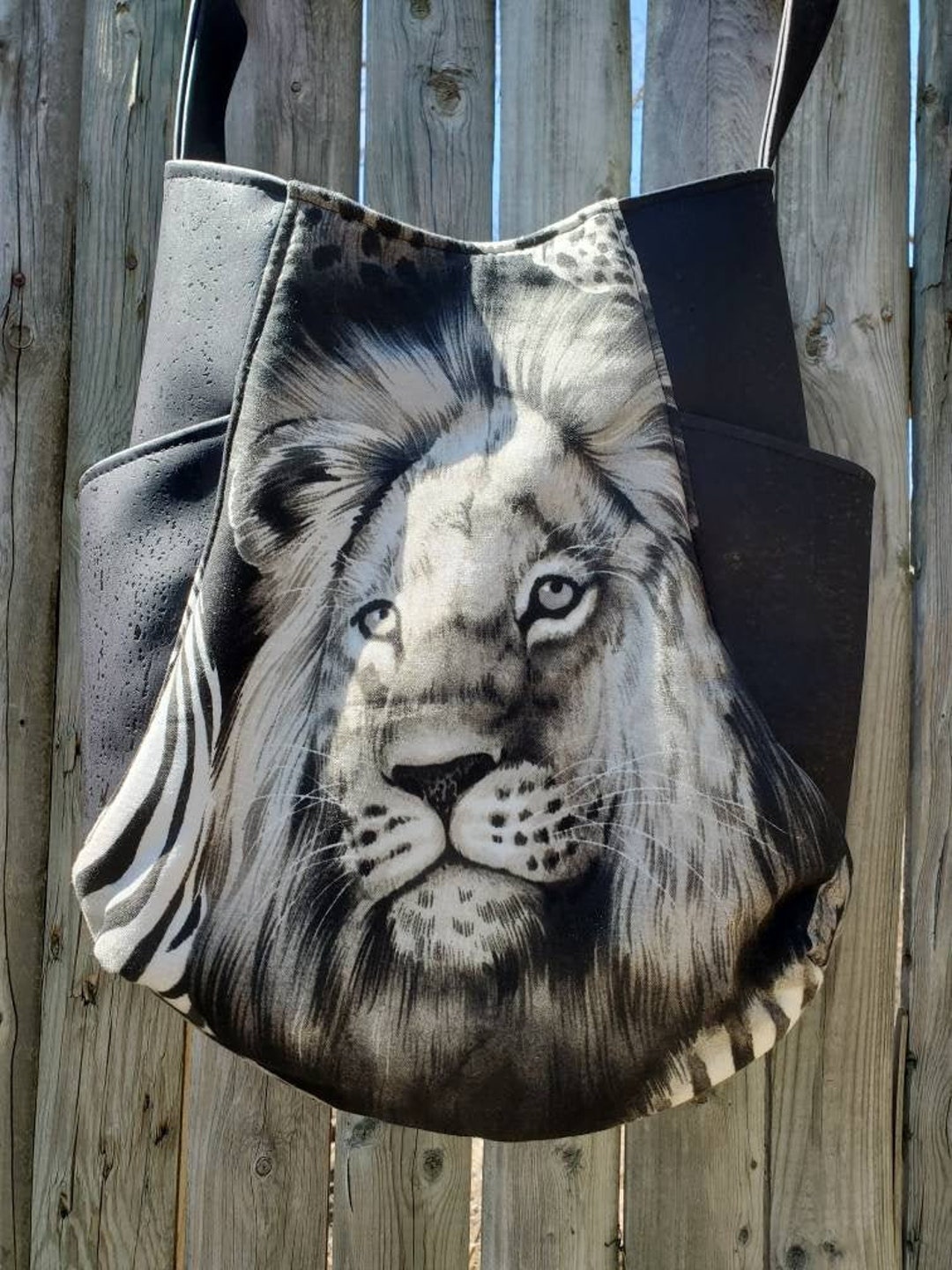 Lion Shoulder Bag, Cheetah Shoulder Bag, Black Cork Shoulder Bag ...