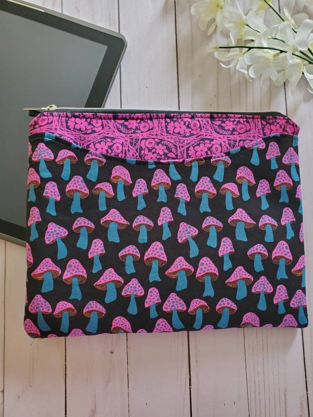 Zippered Tablet Sleeve, Mushroom Tablet Sleeve, Back to School Needs ...