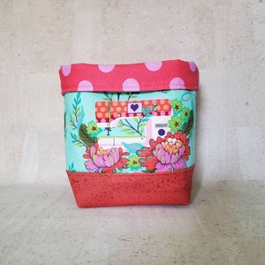 Sewing Room Organizer, Sewing Basket, Tula Pink Basket, Cork Leather ...