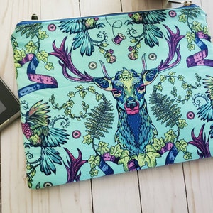 Zippered Tablet Sleeve With Pocket, Boho Deer Tablet Sleeve, Back to ...