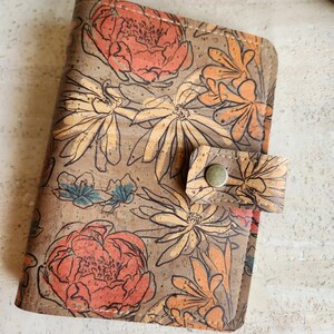 Fall Floral Hobo Hon Planner Cover, Cork Deluxe Cover, Vegan Planner ...