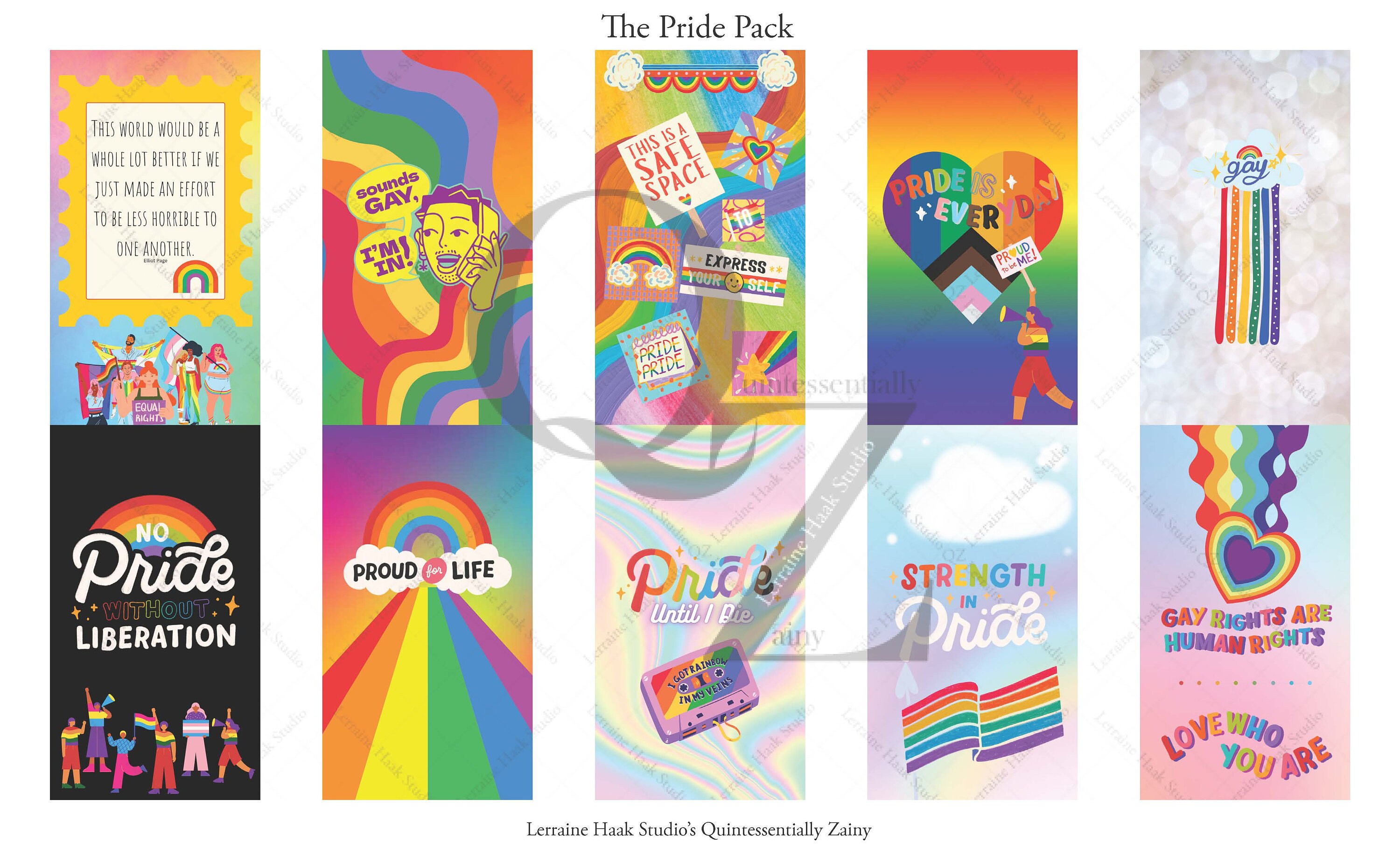 Digital Download Phone Backgrounds-ten Backgrounds-the Pride Pack - Etsy