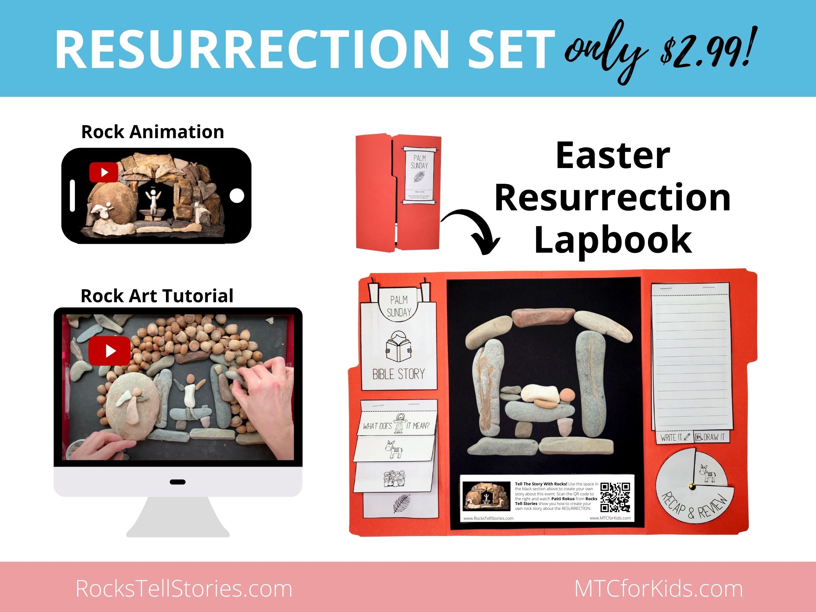 8 Lapbooks-holy Week & Easter Rock Art and Lessons - Etsy