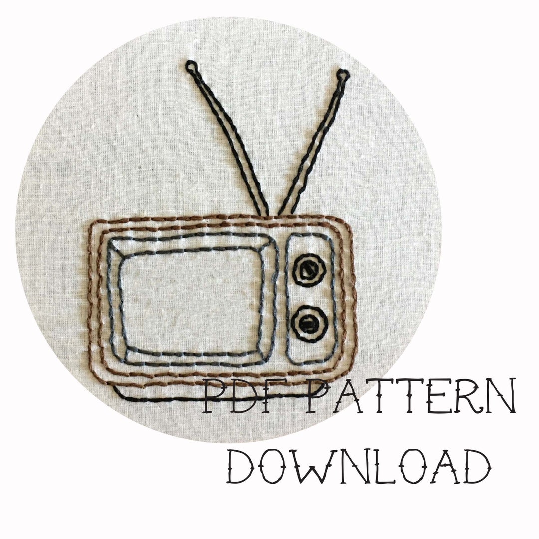 Vintage Tv Embroidery Pattern PDF Download - Etsy