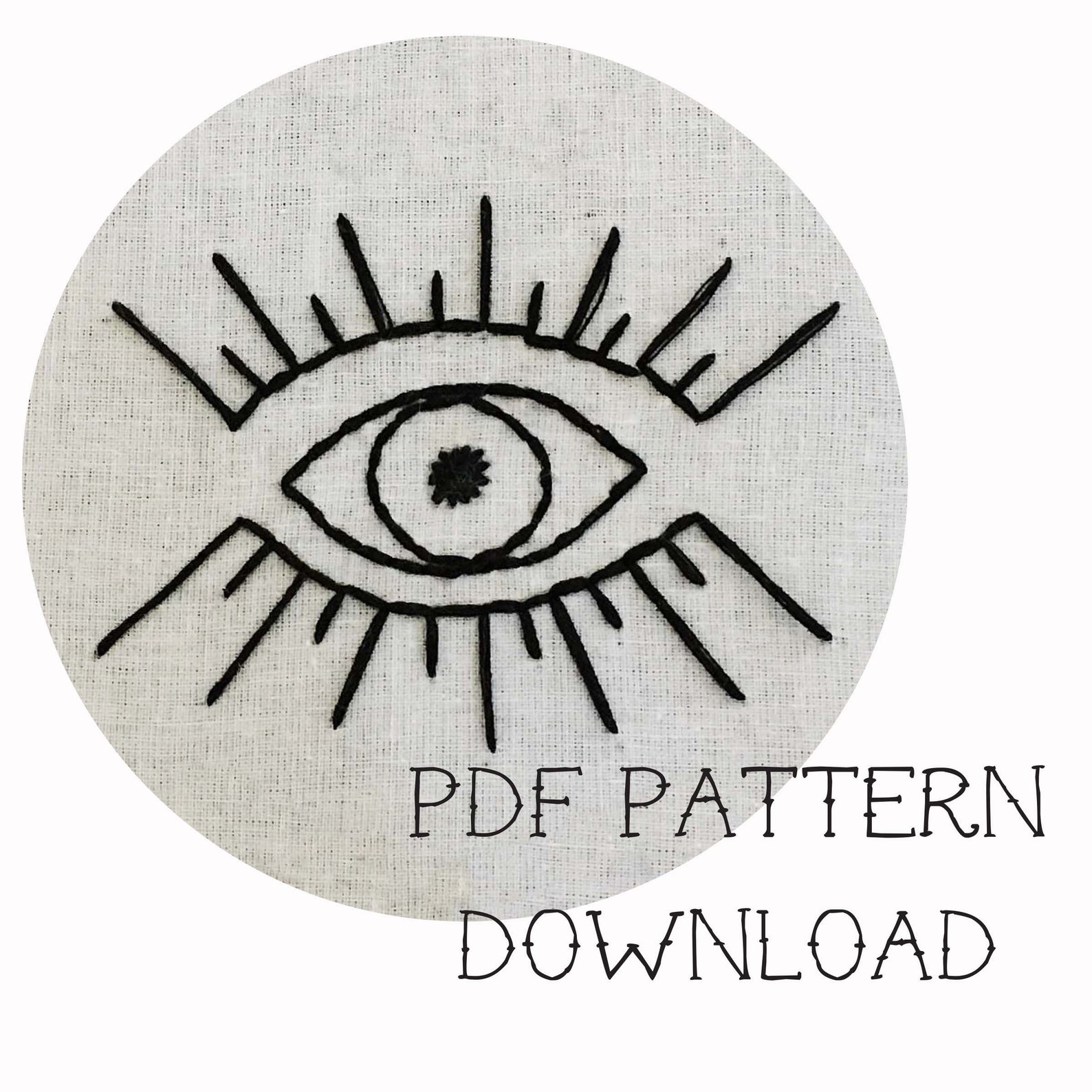 Eye Embroidery Pattern PDF Download - Etsy