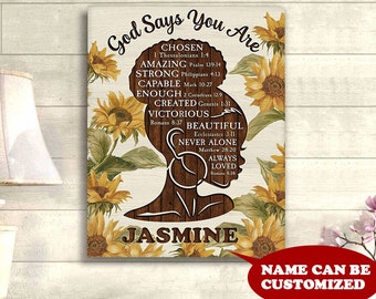 God Says You Are Canvas | Etsy