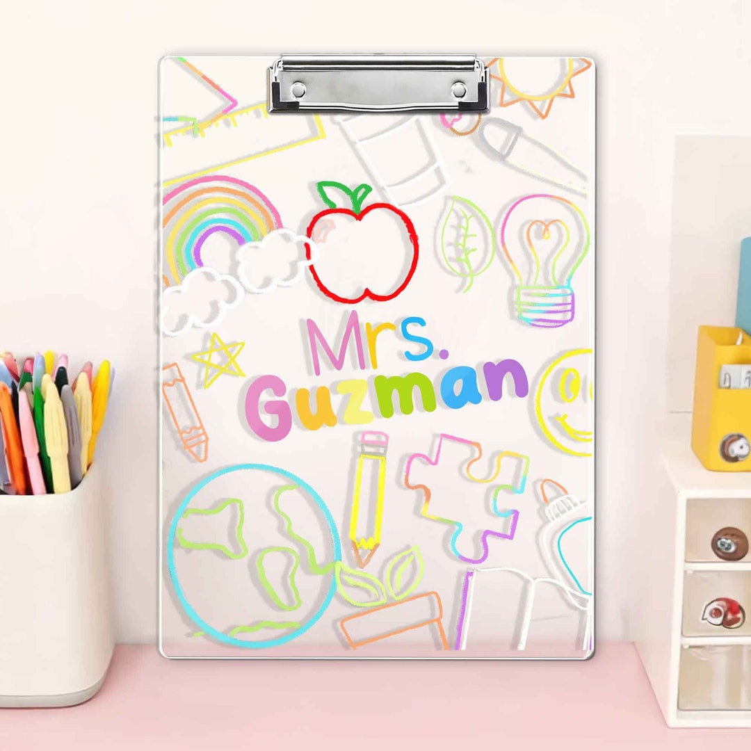 Personalized Back to School Teacher Gift, Custom Clipboard With ...