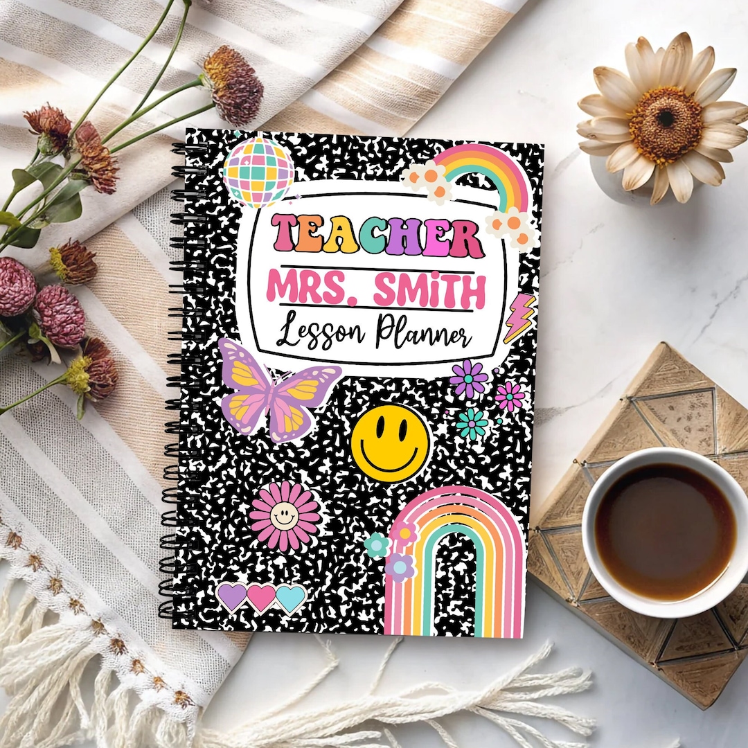 Custom Teacher Notebook, Personalized Spiral Notebook, Gift for Teacher ...