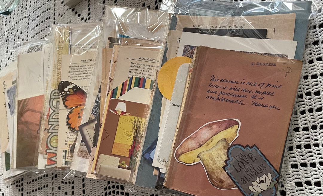 Ephemera Pack Free Shipping Book Pages Journal Cards Images & Fussy ...