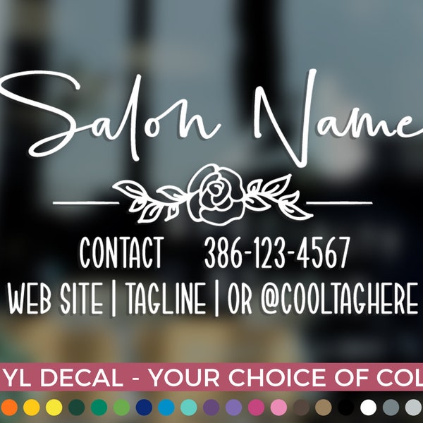 Salon Decal - Etsy