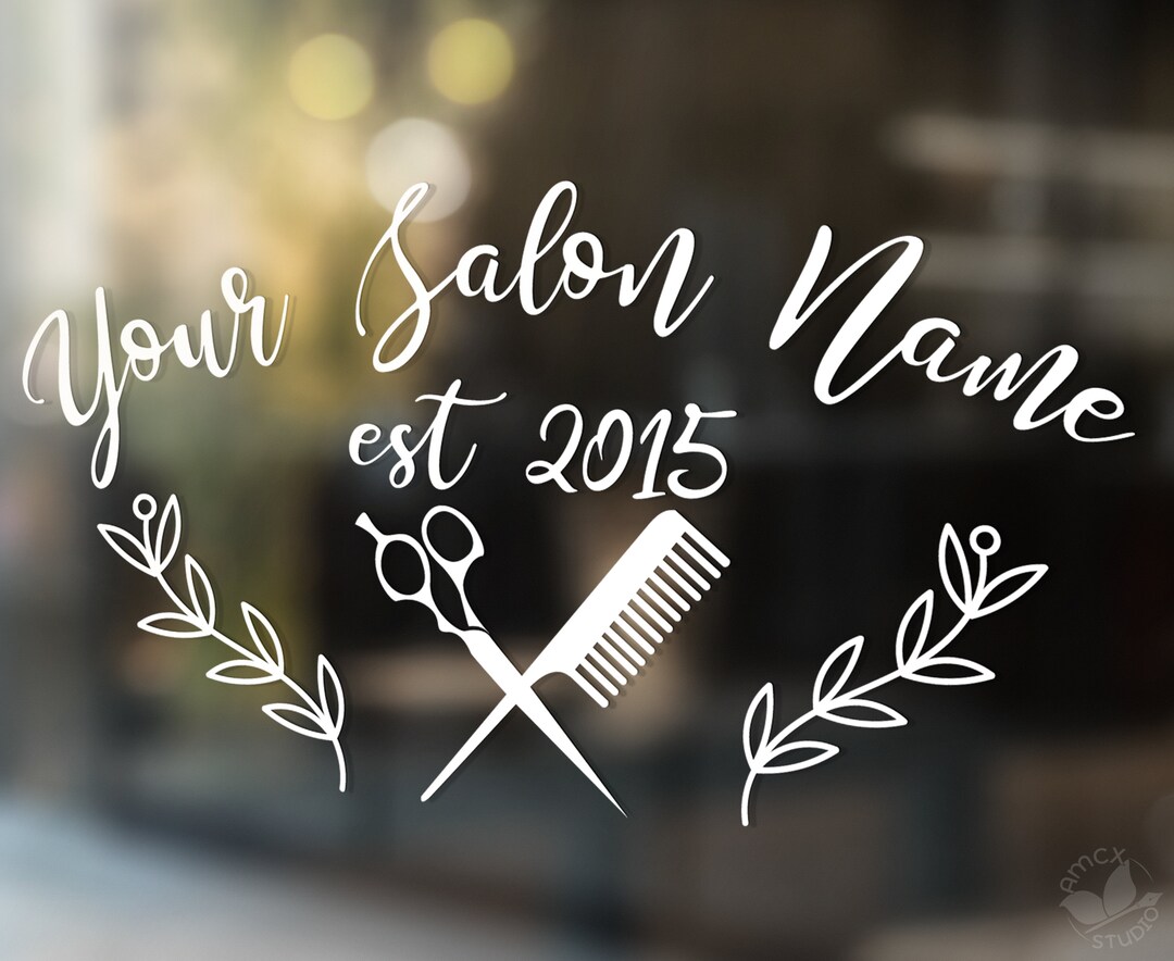 Hair Salon Vinyl Decal Display Window Decal for Salons - Etsy