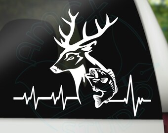 Hunting and Fishing Decal | Etsy