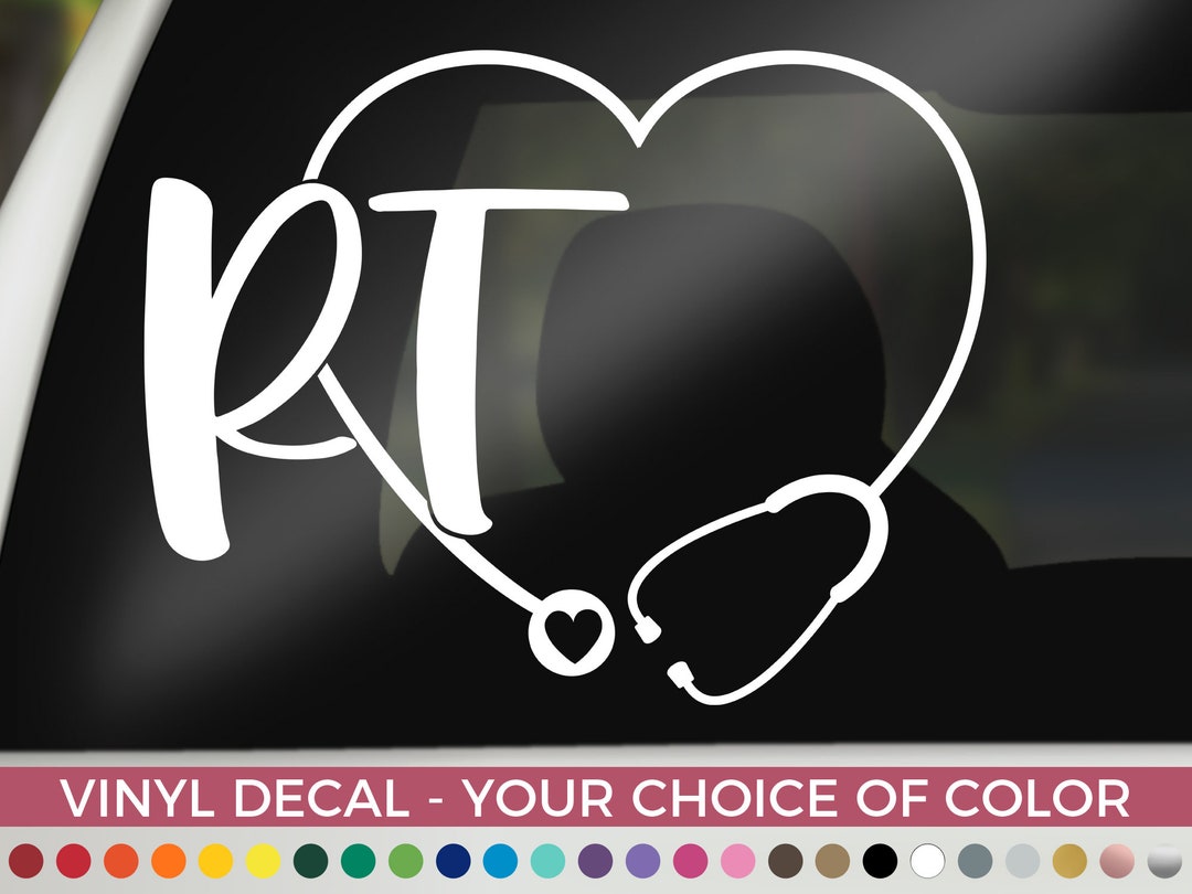 Respiratory Therapist Heart Stethoscope Decal RT Sticker - Etsy
