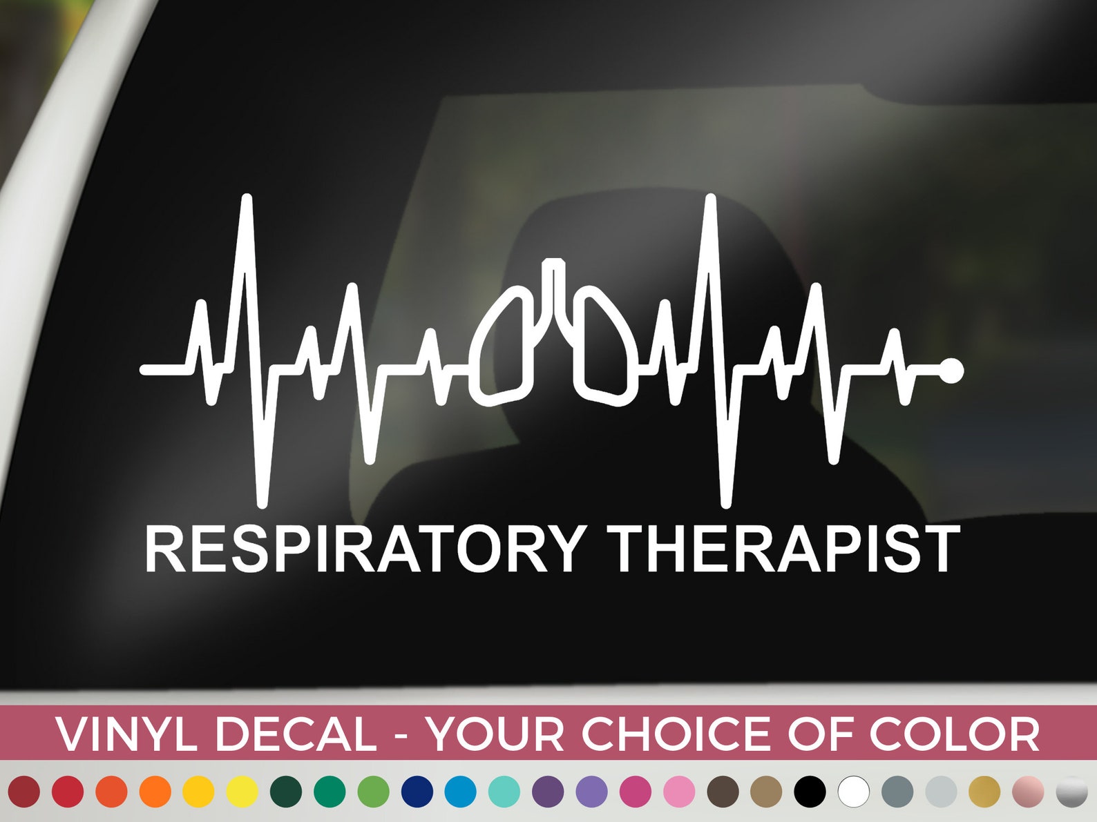 Respiratory Therapist car decal RT Sticker | Etsy
