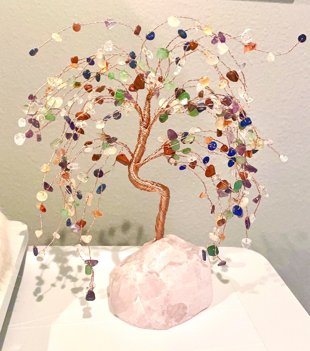 Seven Chakra Crystal Tree of Life 7 Chakra Willow Tree W/ a - Etsy