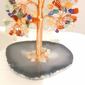 Seven Chakra Tree of Life, Gemstone Tree With Agate Base, Handmade ...
