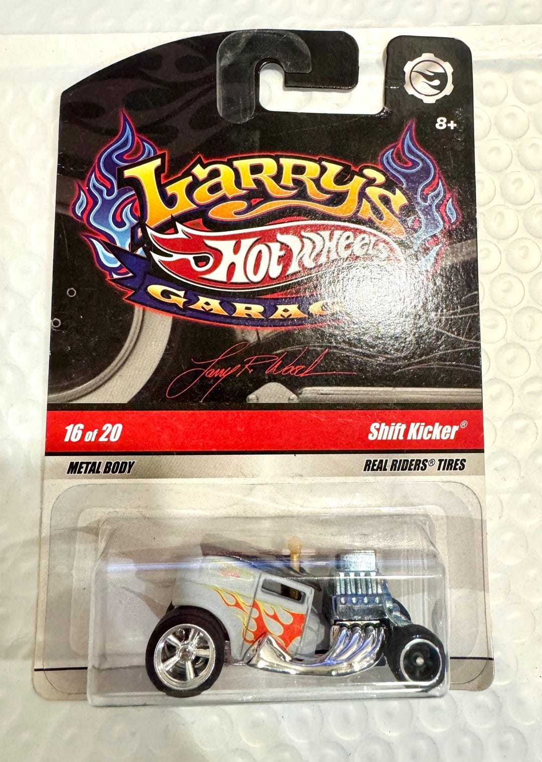 Hot Wheels Larry’s Garage SHIFT KICKER Real Riders Gray Metal Body 16/ ...