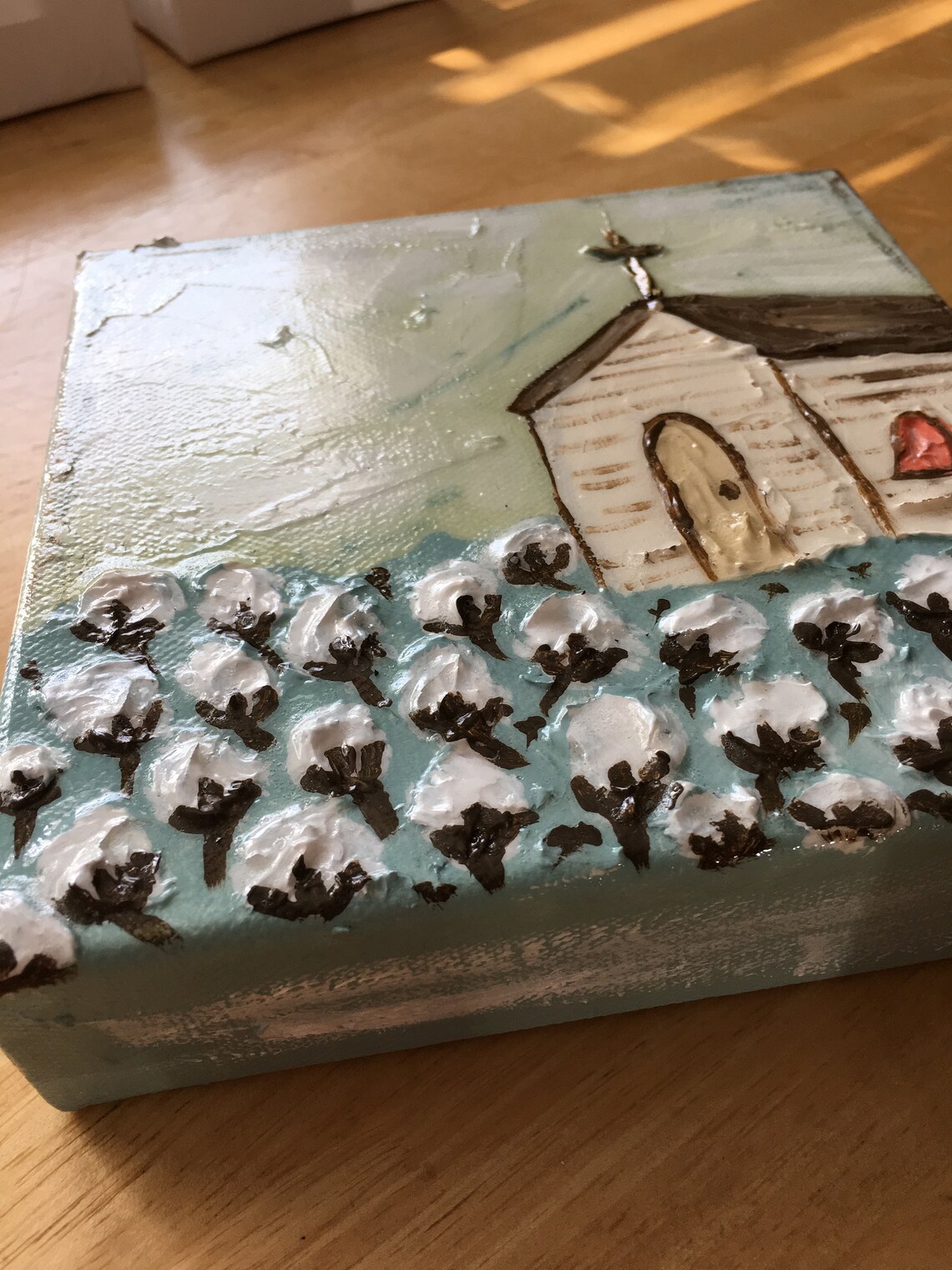 Church Painting Raised Painting Original Art Thick Canvas - Etsy