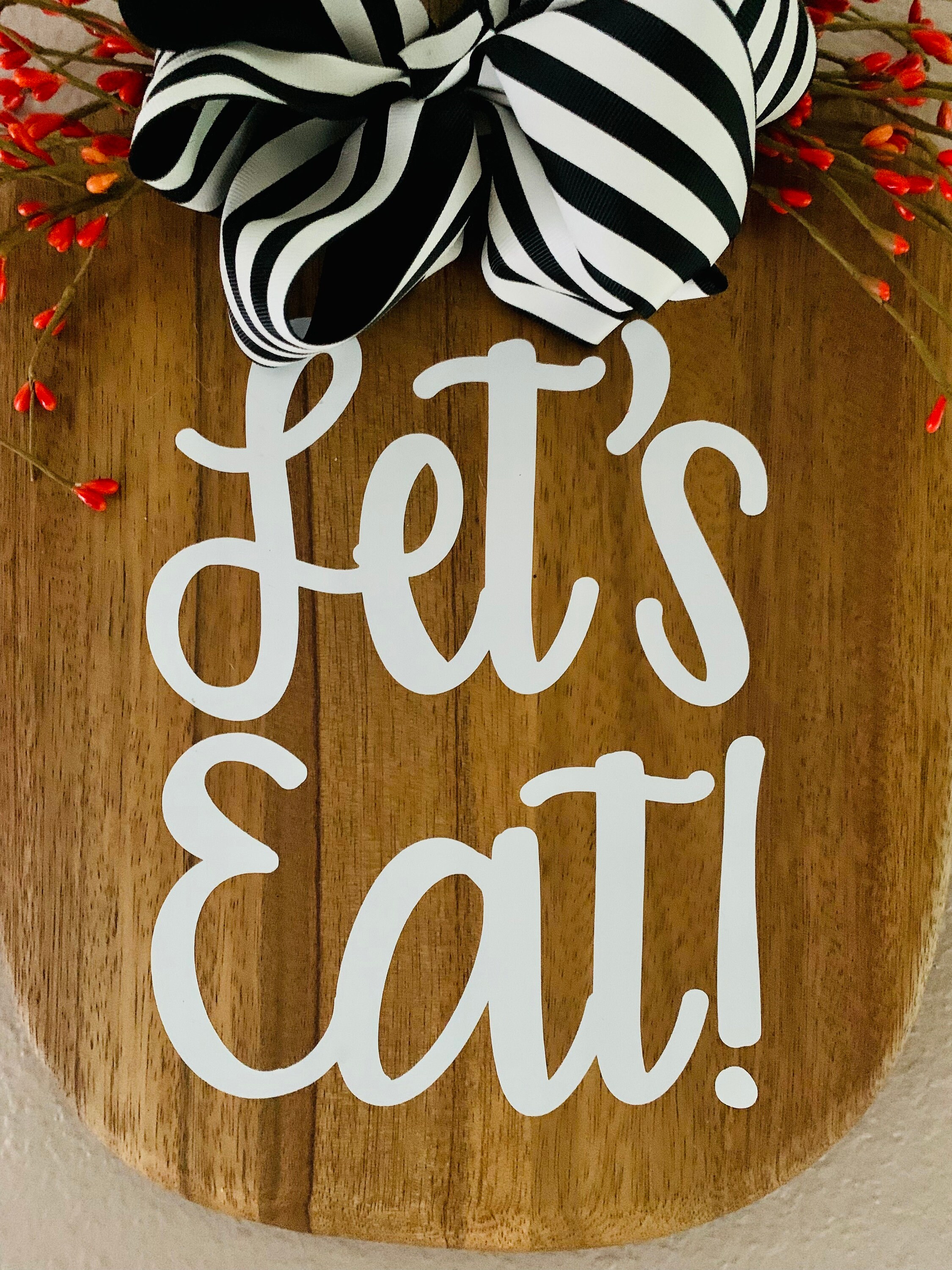 Let's Eat Kitchen Decor - Charming Wall Art Sign for Home and Dining ...