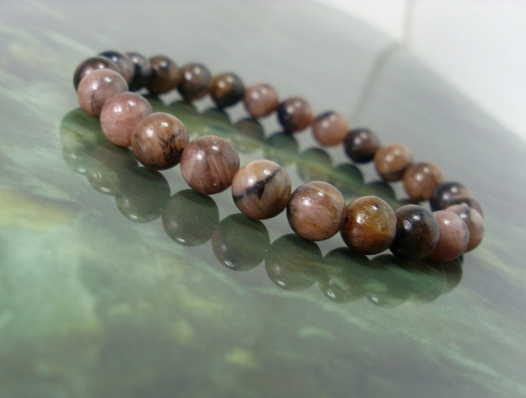 Andalusite Chiastolite Bracelet 8mm, Natural Gemstone Bracelet ...