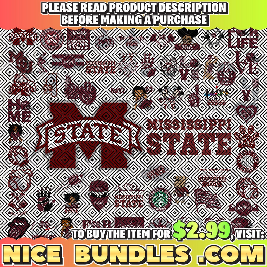 60 Files Mississippi-state-bulldogs Team Bundle Svg, Mississippi-state ...
