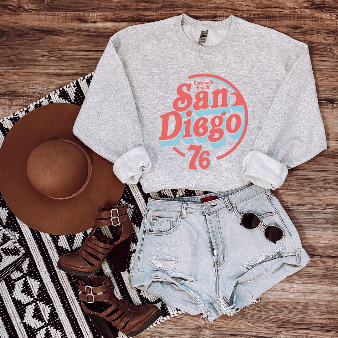 Vintage San Diego Sweatshirt Faded Aesthetic Sweater Posh Vintage ...