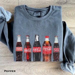 Retro Vintage Coca Cola Collection Bottle Sweatshirt Coke Gifts for ...