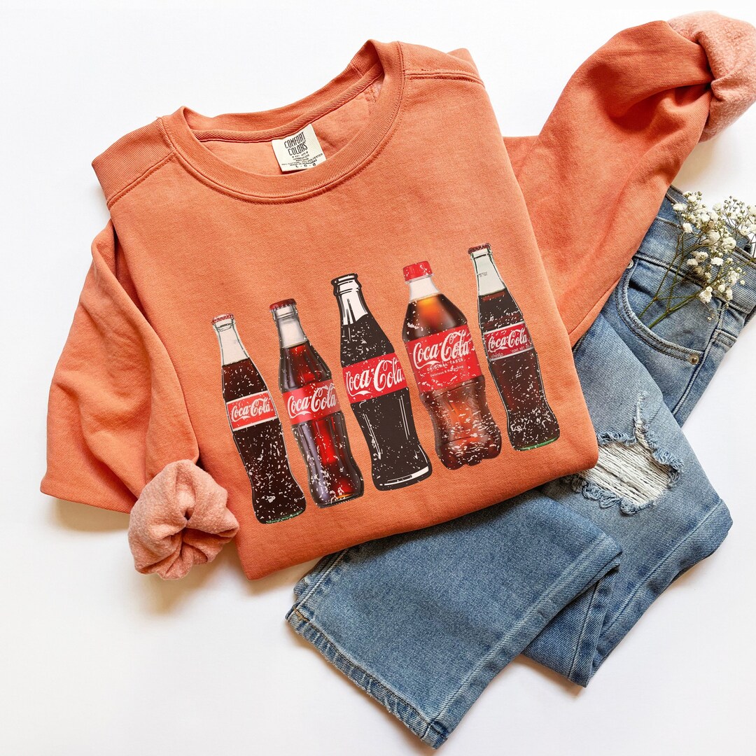 Retro Vintage Coca Cola Collection Bottle Sweatshirt Coke Gifts for ...