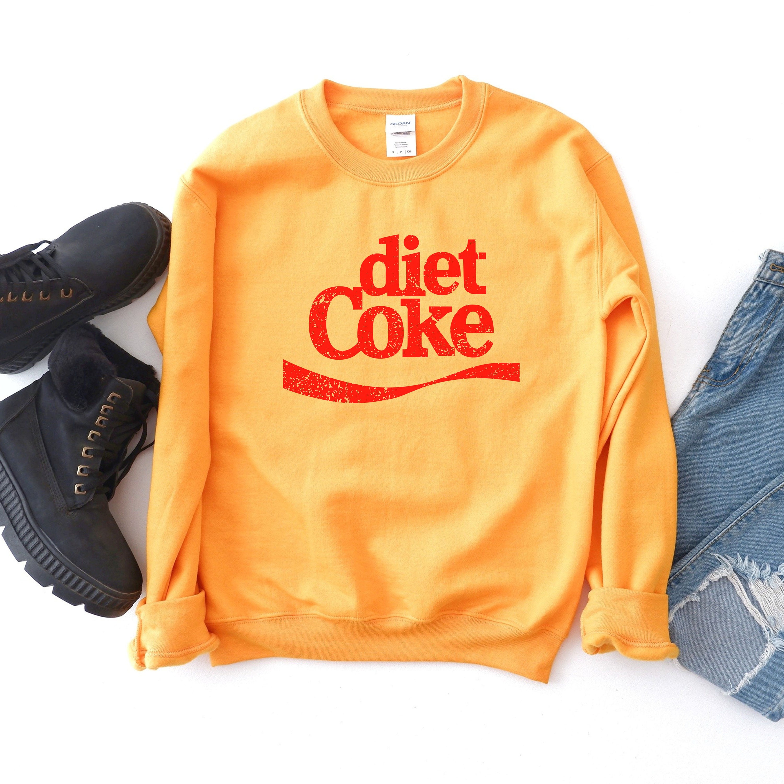 Vintage Diet Coke Sweatshirt Coke Gifts for Caffeine Addicts Soda Lover ...