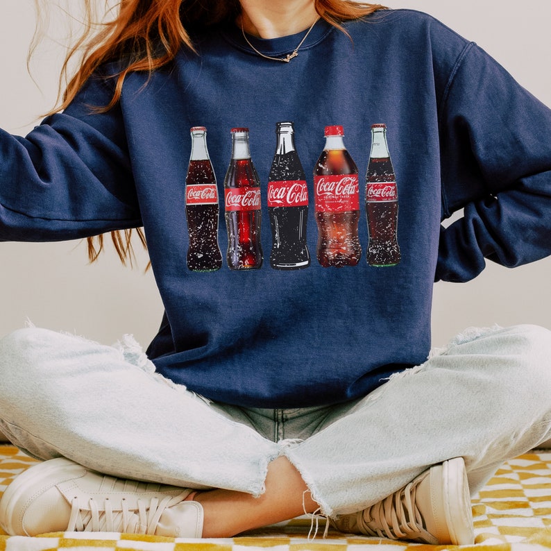 Retro Vintage Coca Cola Collection Bottle Sweatshirt Coke Gifts for ...