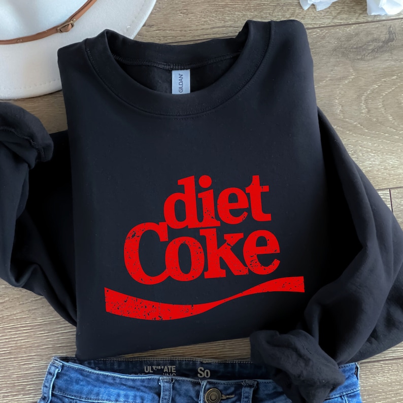 Vintage Diet Coke Sweatshirt Coke Gifts for Caffeine Addicts Soda Lover ...
