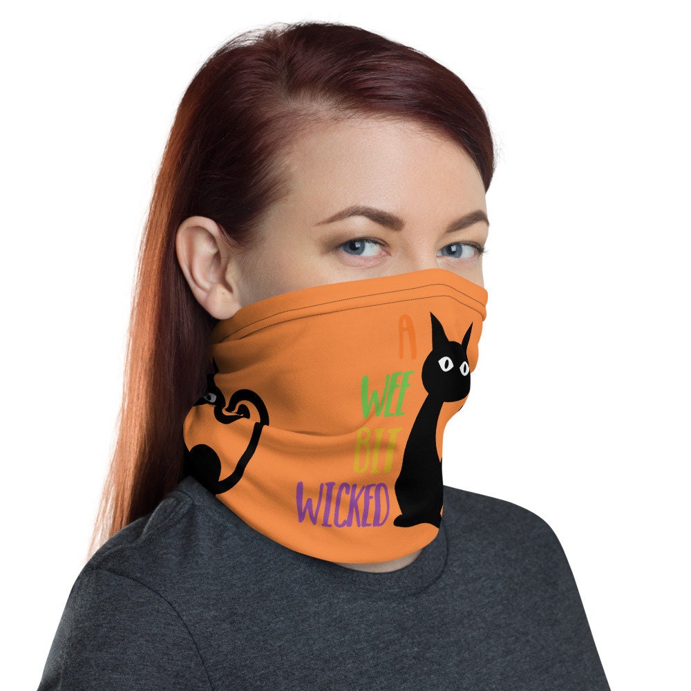A Wee Bit Wicked Neck Gaiter Face Mask / Halloween Face Masks | Etsy
