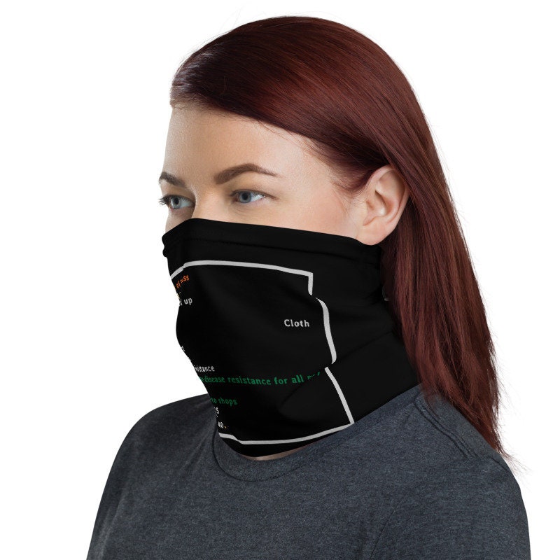 Wow Face Mask of Wellness Neck Gaiter World of Warcraft Inspired Face ...