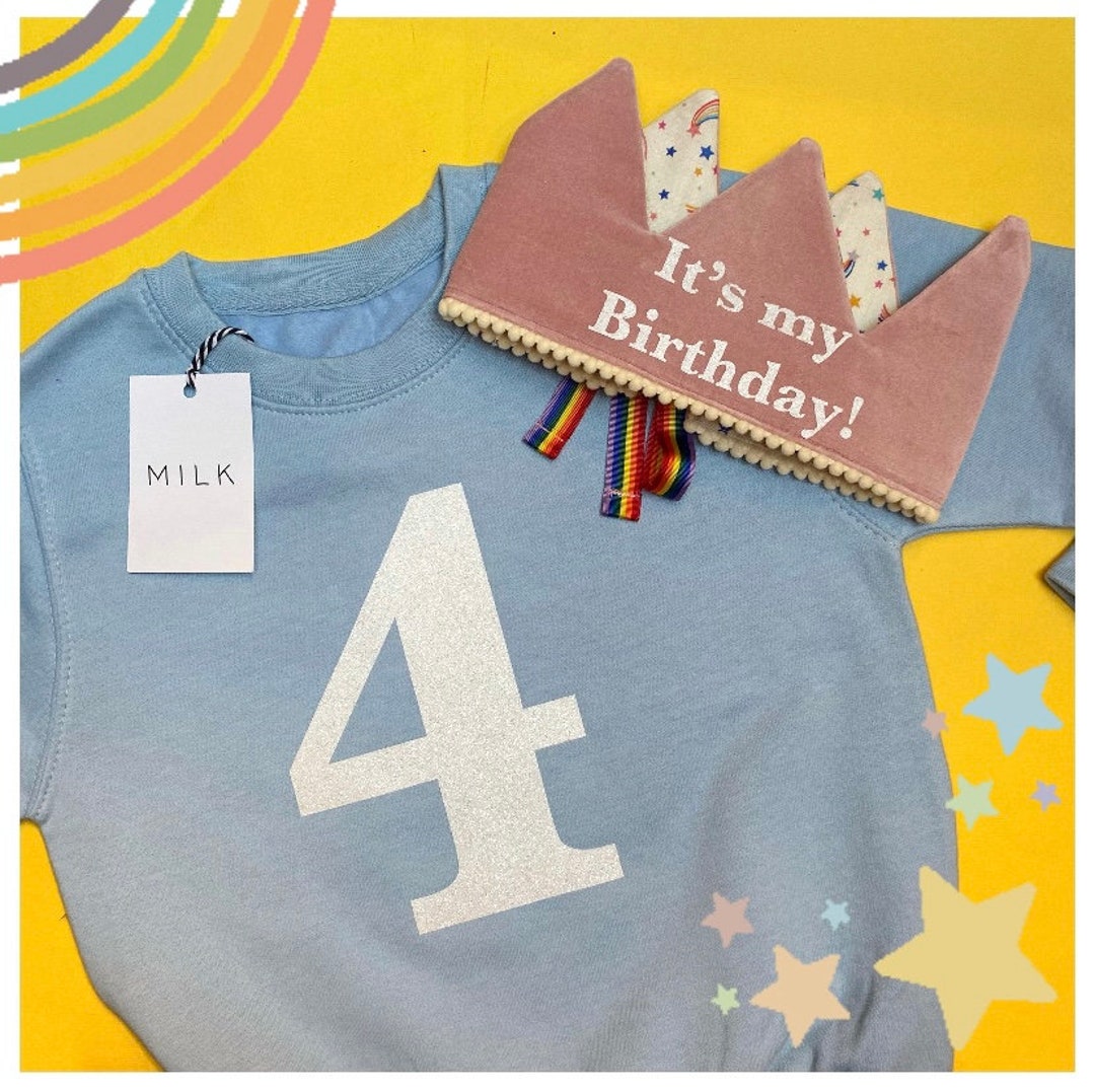 Personalised Birthday Jumper and Crown Set Birthday Outfit - Etsy
