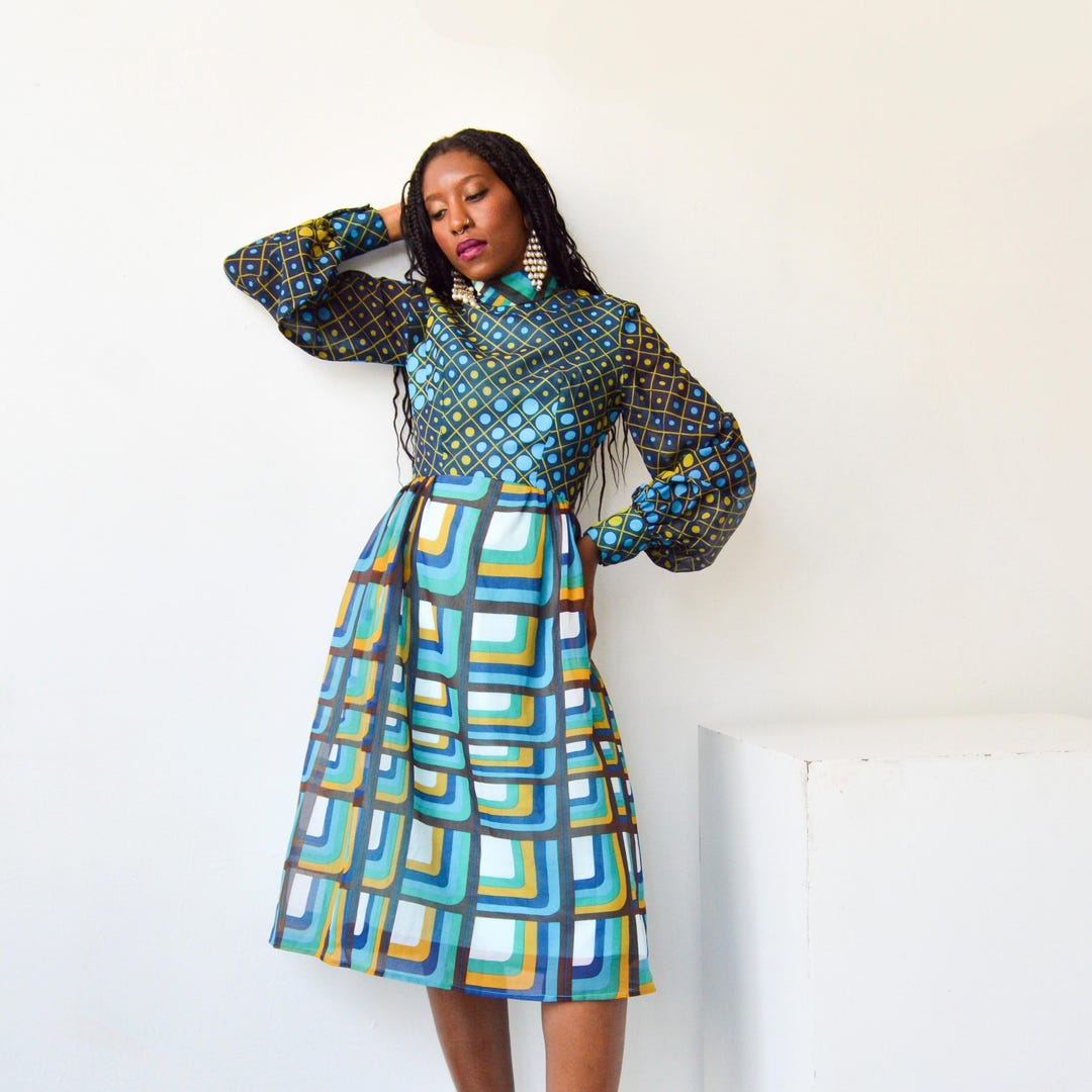 Vintage Late 60's Early 70's Pollack Pleated Mod Shift Dress (s) - Etsy