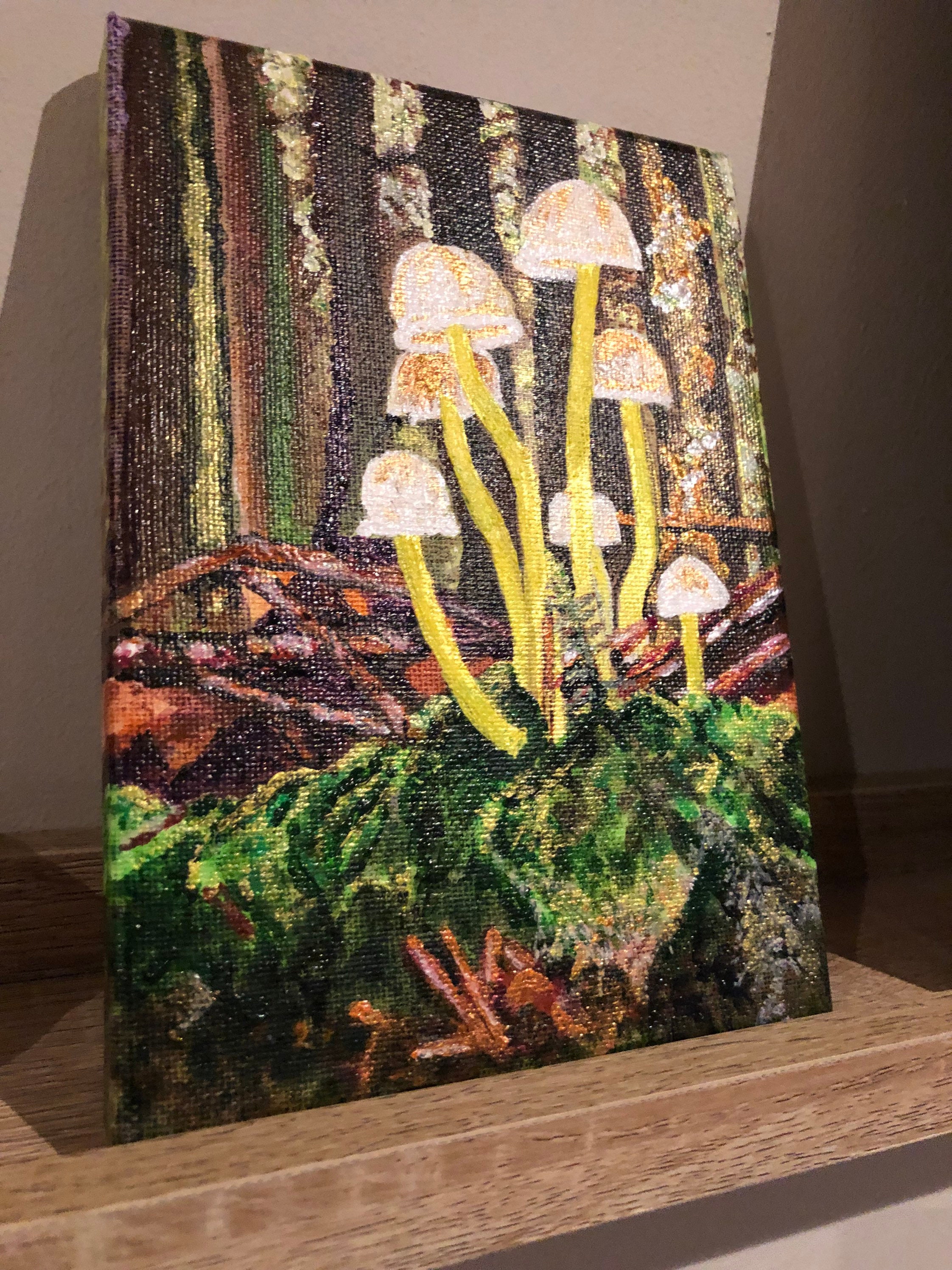 Fungi in the Forest Painting | Etsy