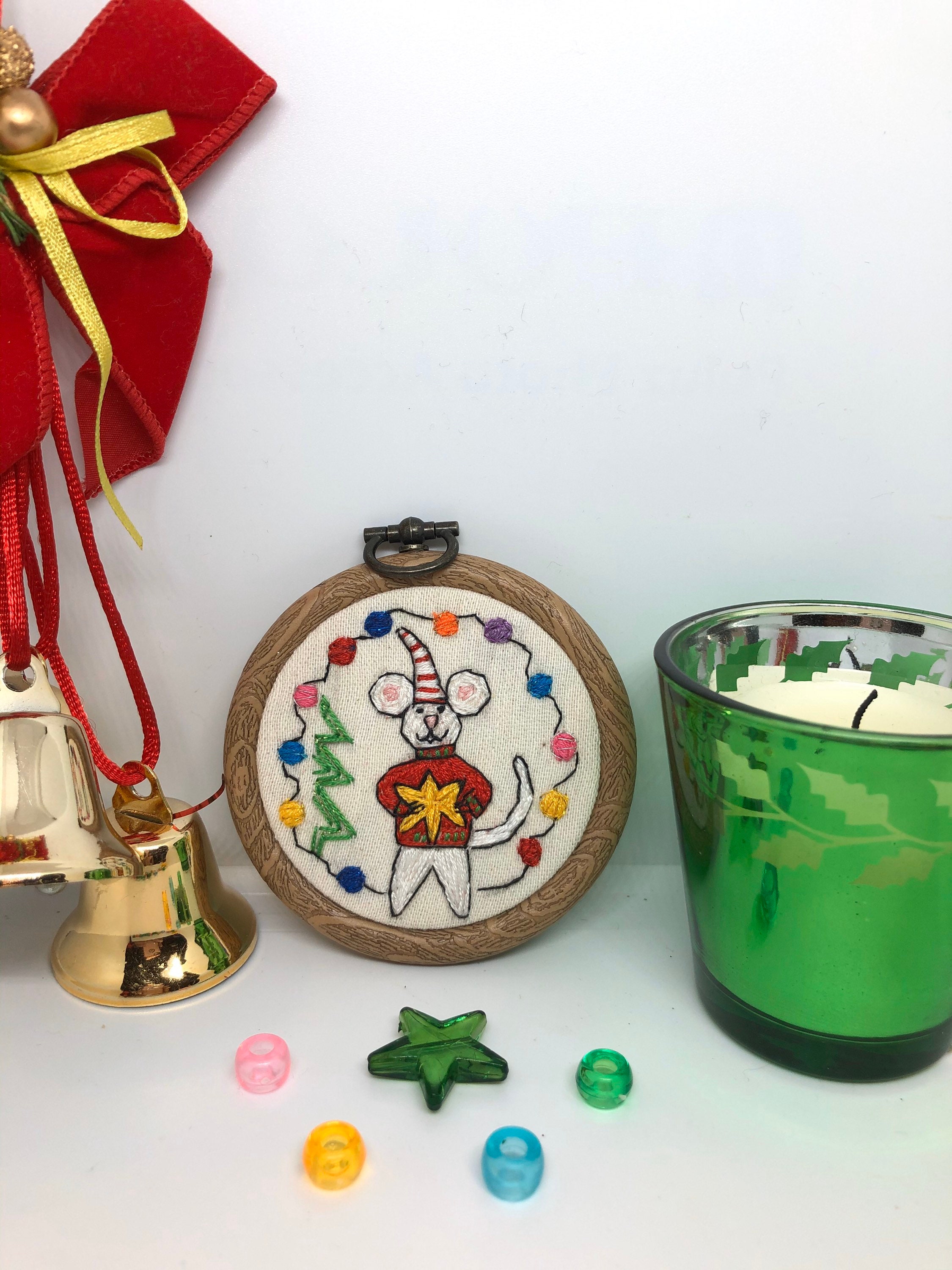 Christmas mouse tree decoration | Etsy