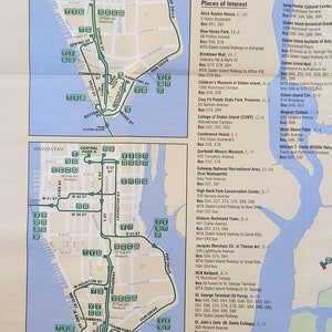 Official New York City MTA Transit STATEN ISLAND Bus Route Map Latest ...