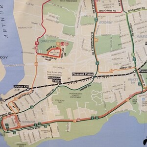 Official New York City MTA Transit STATEN ISLAND Bus Route Map Latest ...