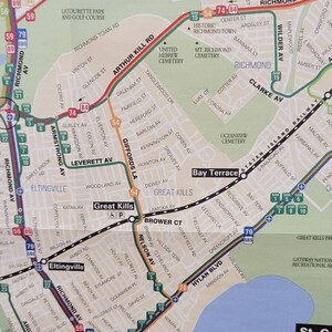 Official New York City MTA Transit STATEN ISLAND Bus Route Map Latest ...