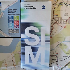 Official New York City MTA Transit STATEN ISLAND Bus Route Map Latest ...