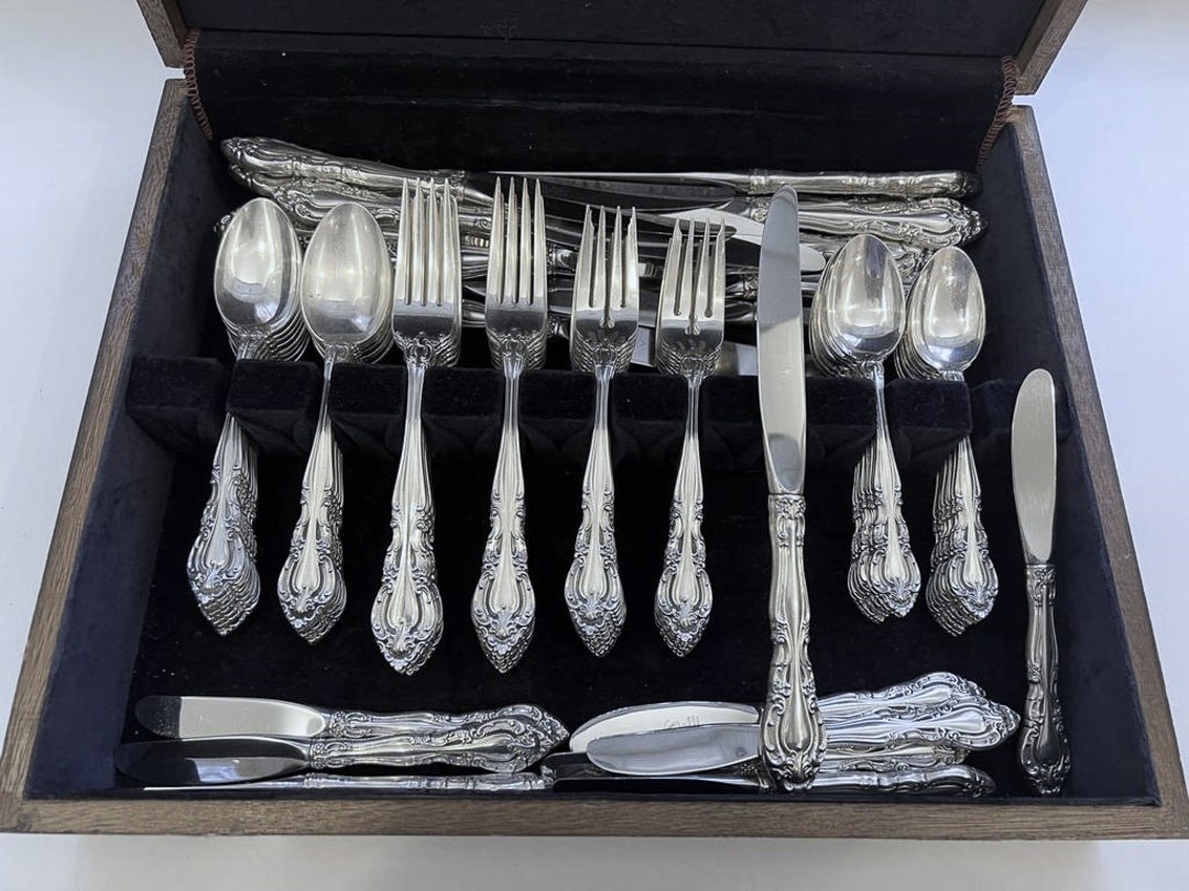 Vivaldi by Alvin Stunning 90 Piece Vintage Sterling Silver Flatware Set ...