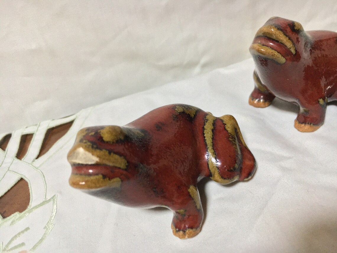 3 Ceramic Frogs Hand Painted L Each About 9 Cm H Ca 6 Cm 1 - Etsy