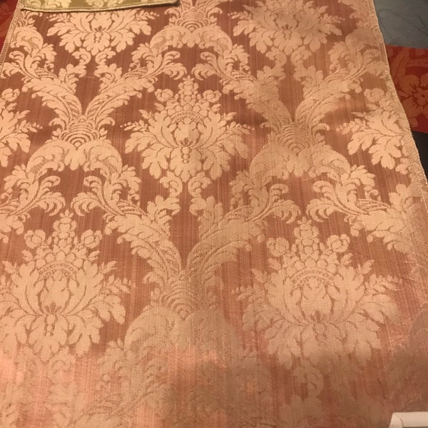 Pink Damask Fabric - Etsy