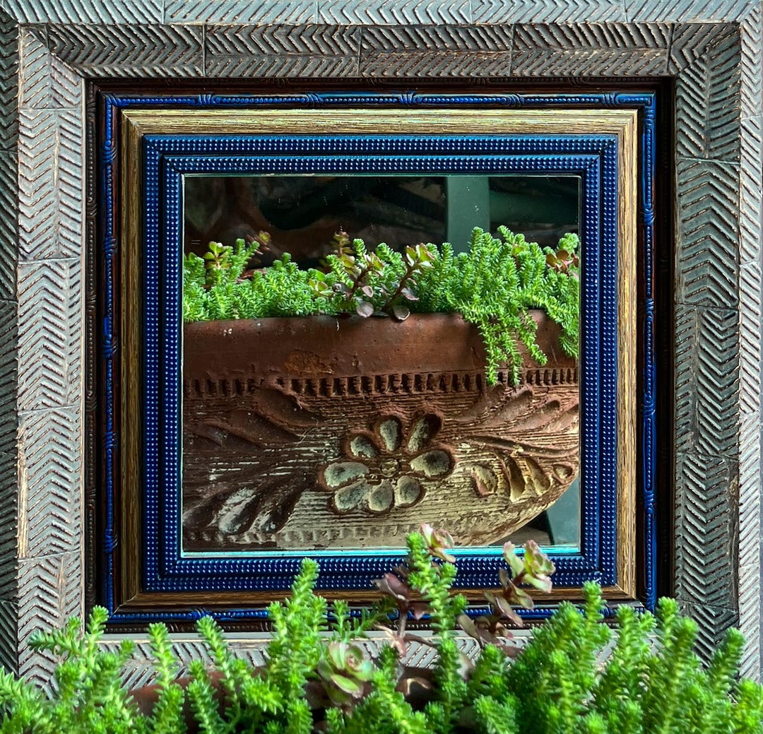 Accent Mirror, Hand Made, Compound Frame, Wall Decor, Compound Pattern ...