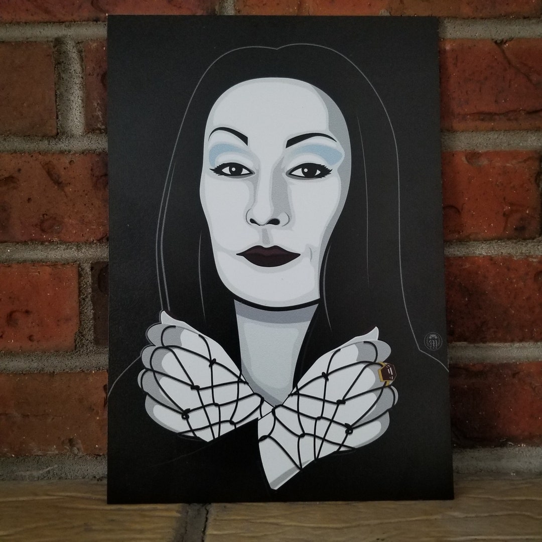 Morticia Addams Portrait on Acrylic - Etsy