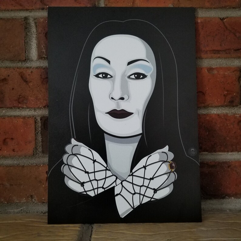 Morticia Addams Portrait on Acrylic - Etsy