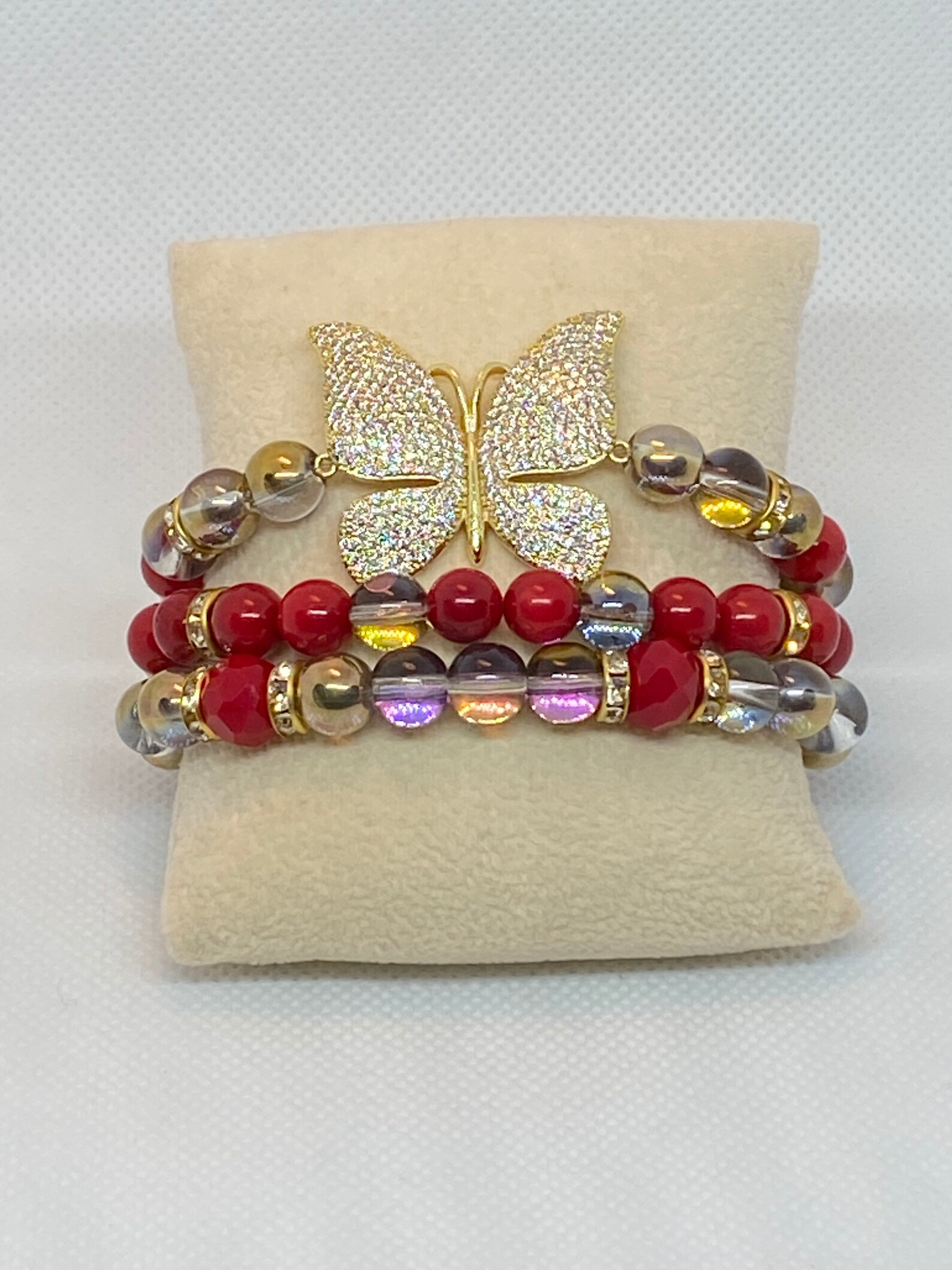 Beaded Stack Bracelet Set Natural Red Coral Stone Bracelet - Etsy