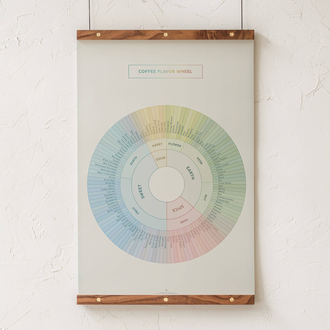 Coffee Flavor Wheel Chart Print Coffee Flavors Infographic | Etsy UK